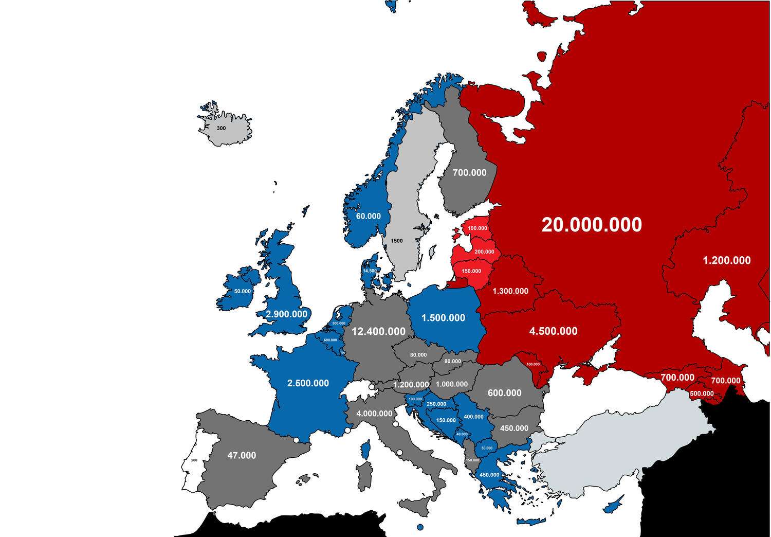 European countries by approximate total amount of soldiers deployed ...